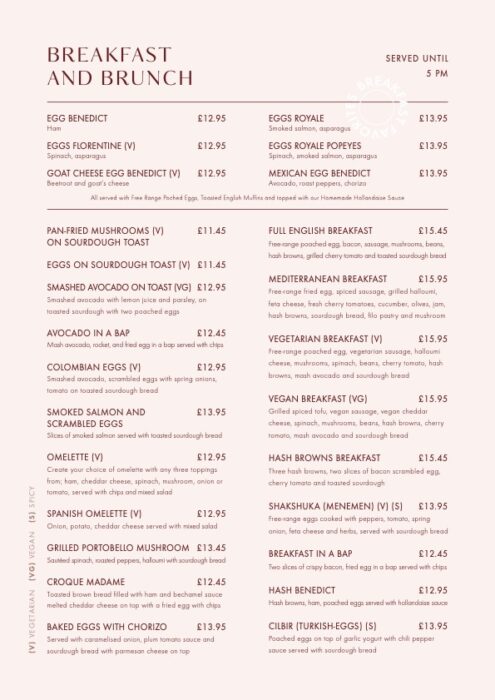 A LA CARTE MENU – Lydia Brasserie